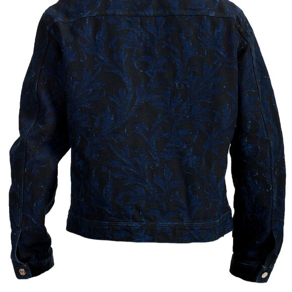 Versace | Jackets & Coats | Versace Mens Blue Barocco Jacquard Denim ...